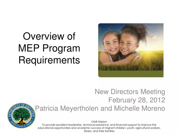 PPT - Overview of MEP Program Requirements PowerPoint Presentation ...