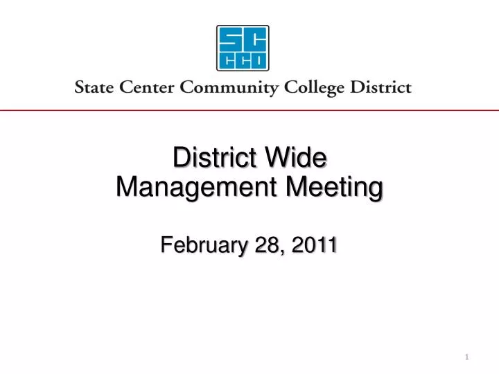 PPT - District Wide Management Meeting PowerPoint Presentation, free ...