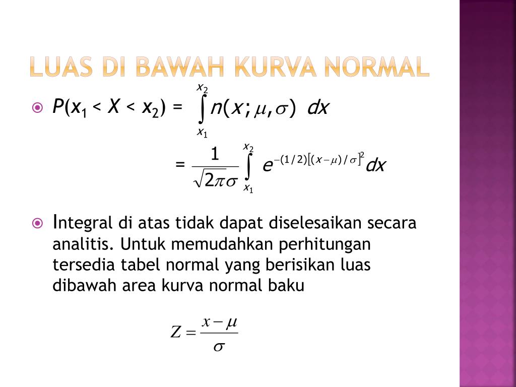 PPT - Probabilitas dan Statistika BAB 5 Distribusi Peluang Kontinu ...