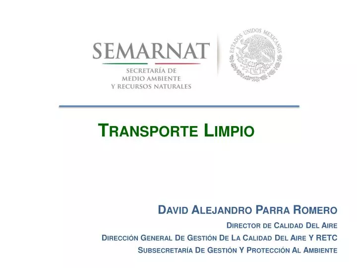 PPT - Transporte Limpio PowerPoint Presentation, free download - ID:3250914