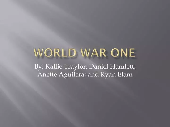 PPT - World War One PowerPoint Presentation, free download - ID:3251134