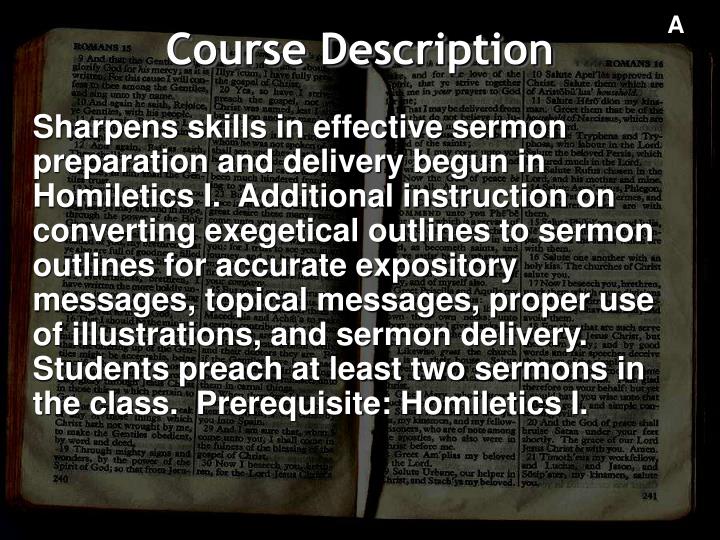 PPT - Homiletics 2: Advanced Preaching PowerPoint Presentation - ID:3251844