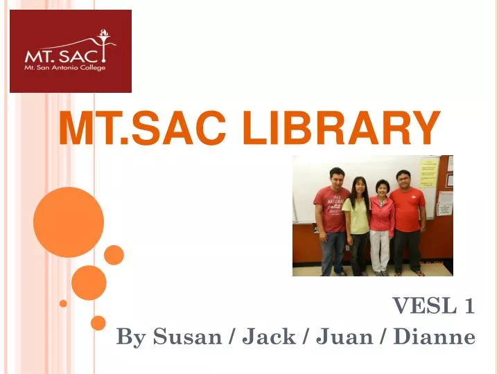 PPT - MT.SAC LIBRARY PowerPoint Presentation, free download - ID:3252224