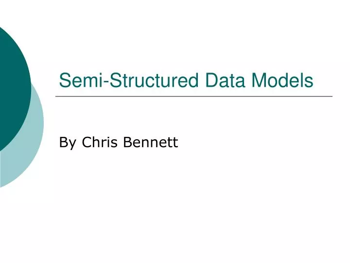 PPT - Semi-Structured Data Models PowerPoint Presentation, free ...