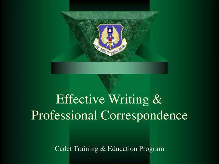 PPT - Effective Writing & Professional Correspondence PowerPoint ...
