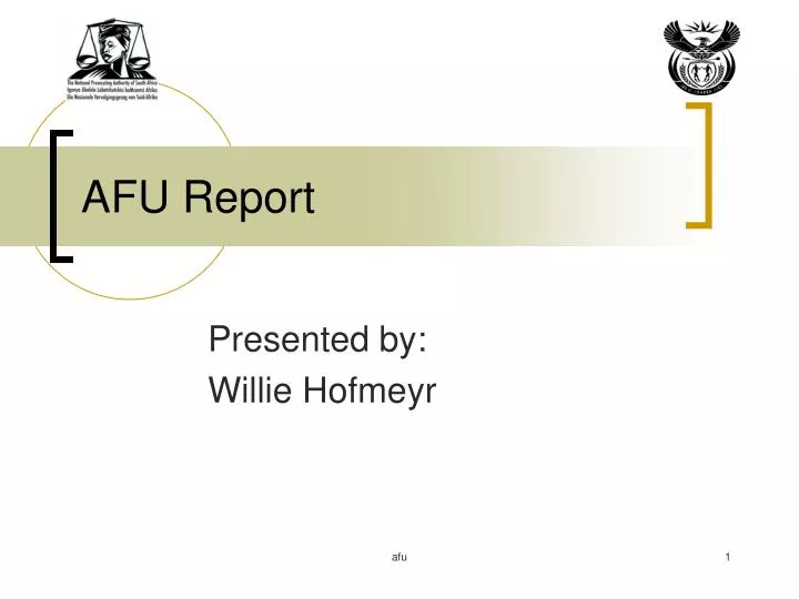 PPT - AFU Report PowerPoint Presentation, free download - ID:3253603