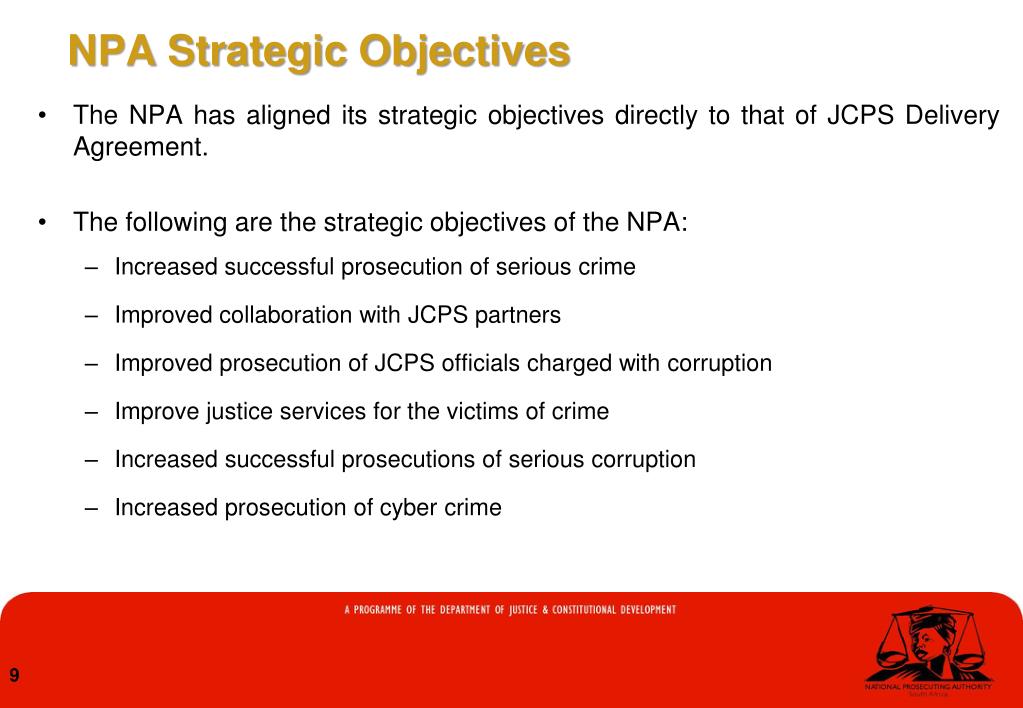 PPT - PRESENTATION OF THE NPA STRATEGIC PLAN FOR 2012/17 AND THE NPA ...