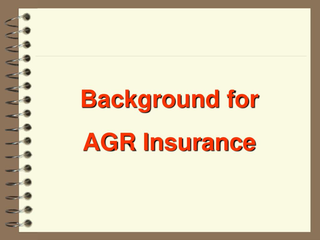 PPT - Adjusted Gross Revenue Insurance (AGR) - A Risk Management ...