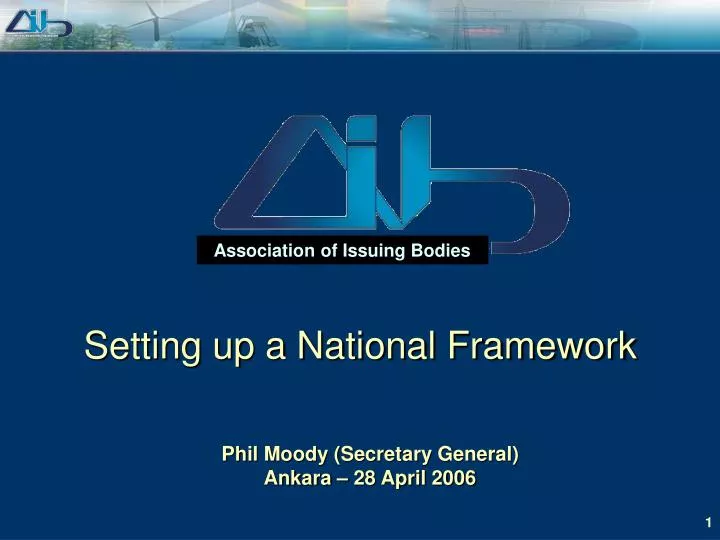 PPT - Setting up a National Framework PowerPoint Presentation, free ...