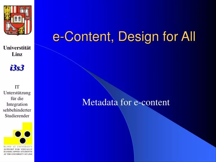 PPT - e-Content, Design for All PowerPoint Presentation, free download ...