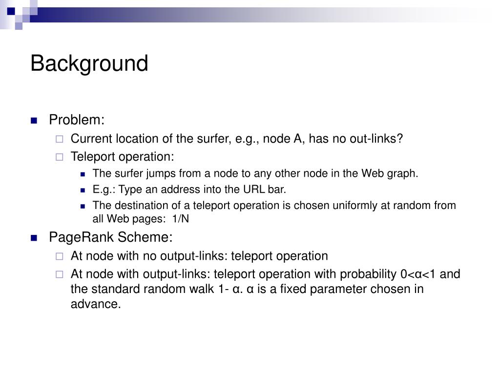 Ppt Introduction To Pagerank Algorithm And Programming Assignment 1 Powerpoint Presentation