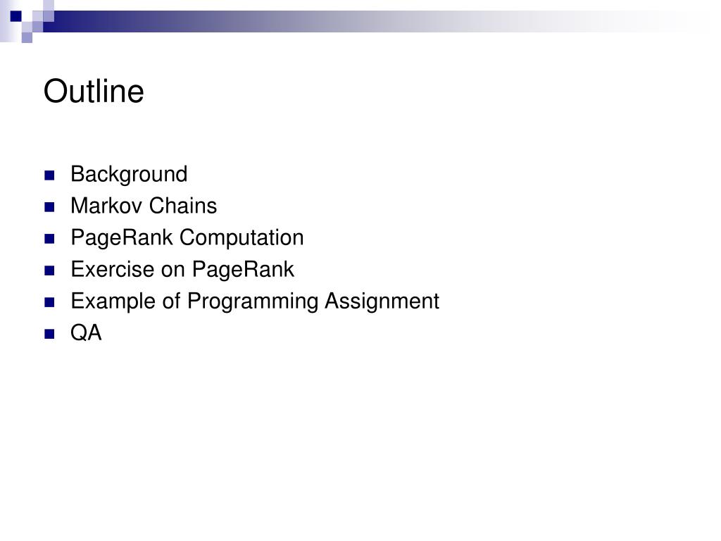Ppt Introduction To Pagerank Algorithm And Programming Assignment 1 Powerpoint Presentation