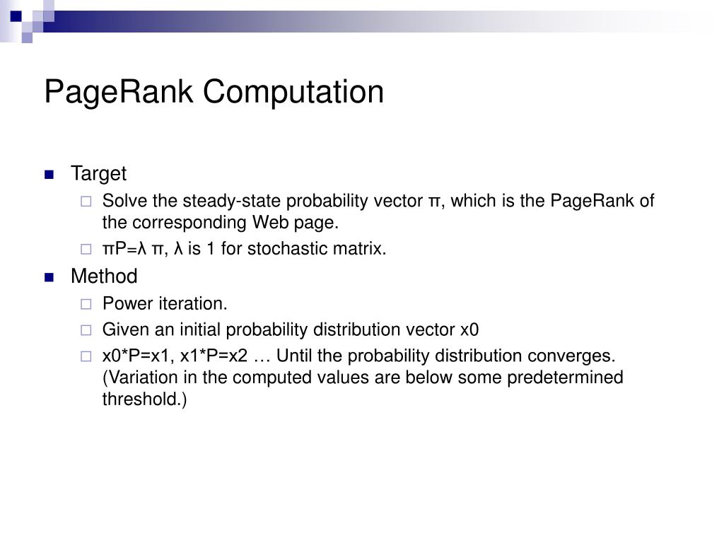 Ppt Introduction To Pagerank Algorithm And Programming Assignment 1 Powerpoint Presentation