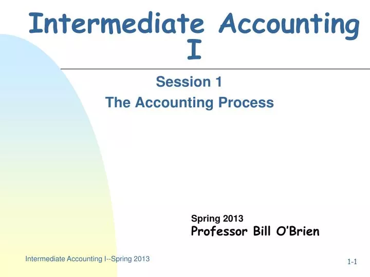 PPT - Intermediate Accounting I PowerPoint Presentation - ID:3254696