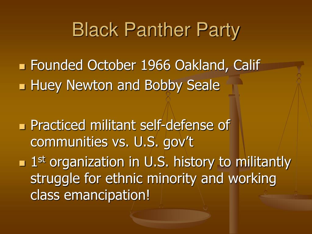 PPT - Militant Movements (Black Panthers, Brown Berets and Young Lords ...