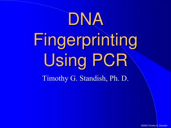 PPT - DNA Fingerprinting Using PCR PowerPoint Presentation, free ...