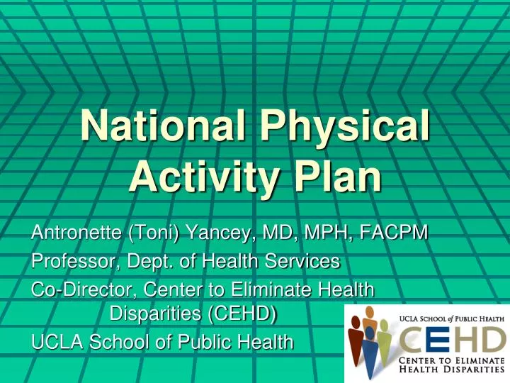 PPT - National Physical Activity Plan PowerPoint Presentation, free ...