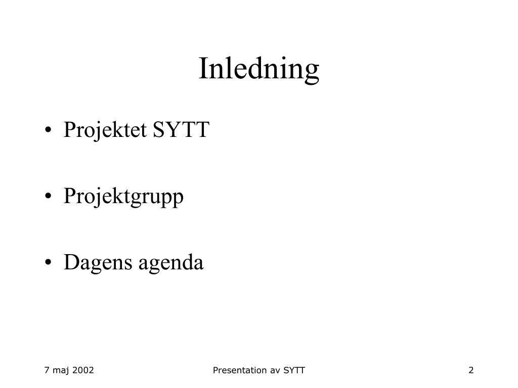 PPT - SYTT PowerPoint Presentation, free download - ID:3255537