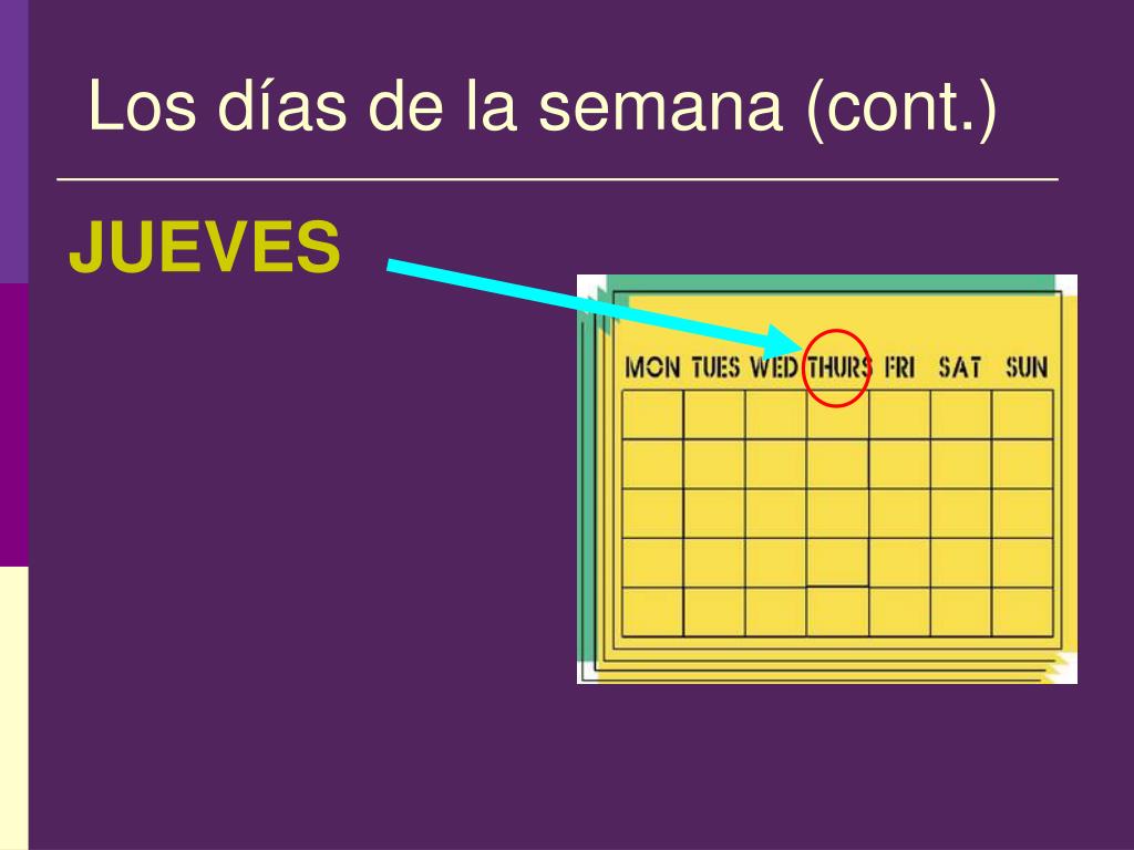 PPT - Los meses del año y los días de la semana. PowerPoint ...