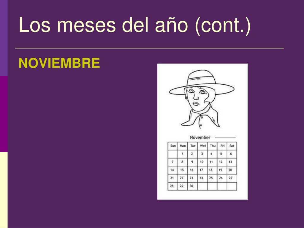 PPT - Los meses del año y los días de la semana. PowerPoint ...