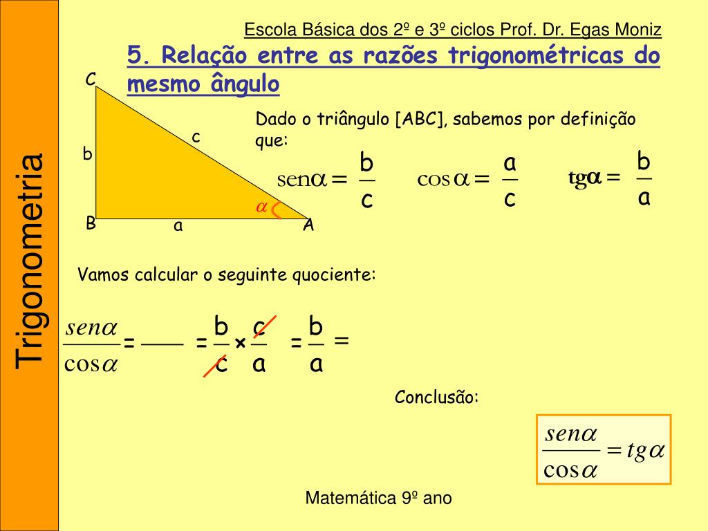 Ppt 1 Razões Trigonométricas Powerpoint Presentation Free Download