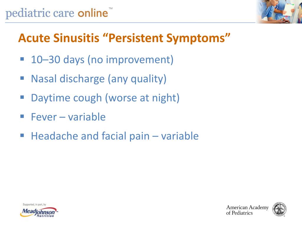 PPT - Diagnosis and Management of Acute Bacterial Sinusitis: 2013 AAP ...