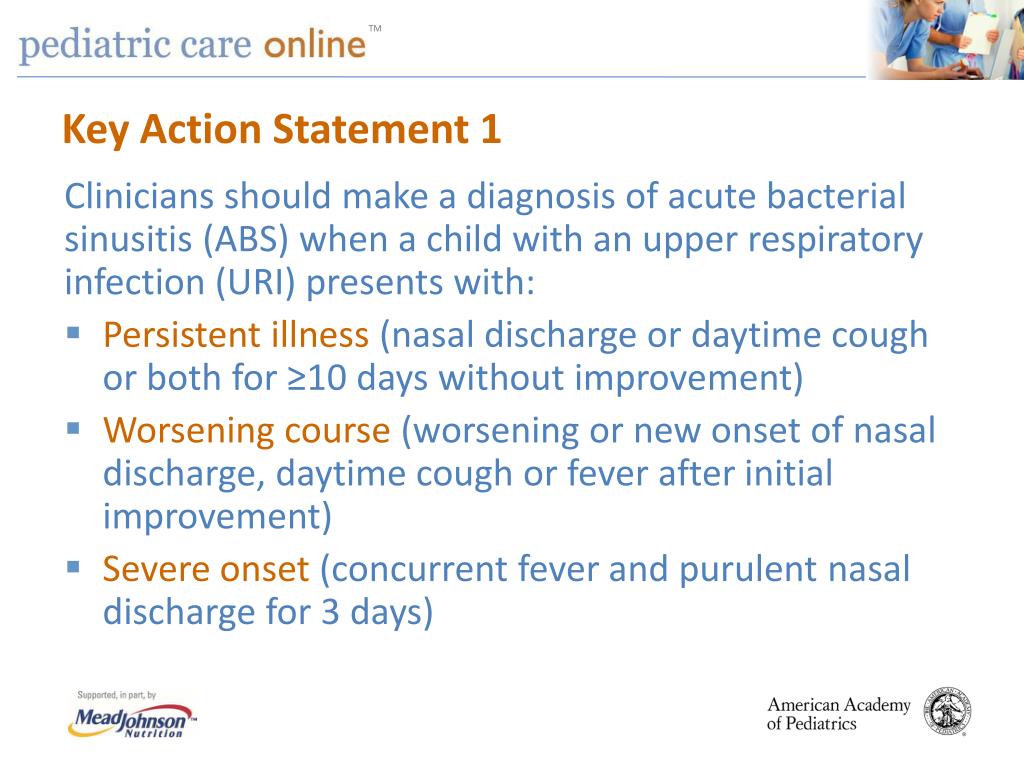 PPT - Diagnosis and Management of Acute Bacterial Sinusitis: 2013 AAP ...