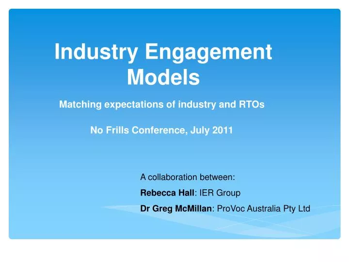 PPT - Industry Engagement Models PowerPoint Presentation, free download - ID:3256767