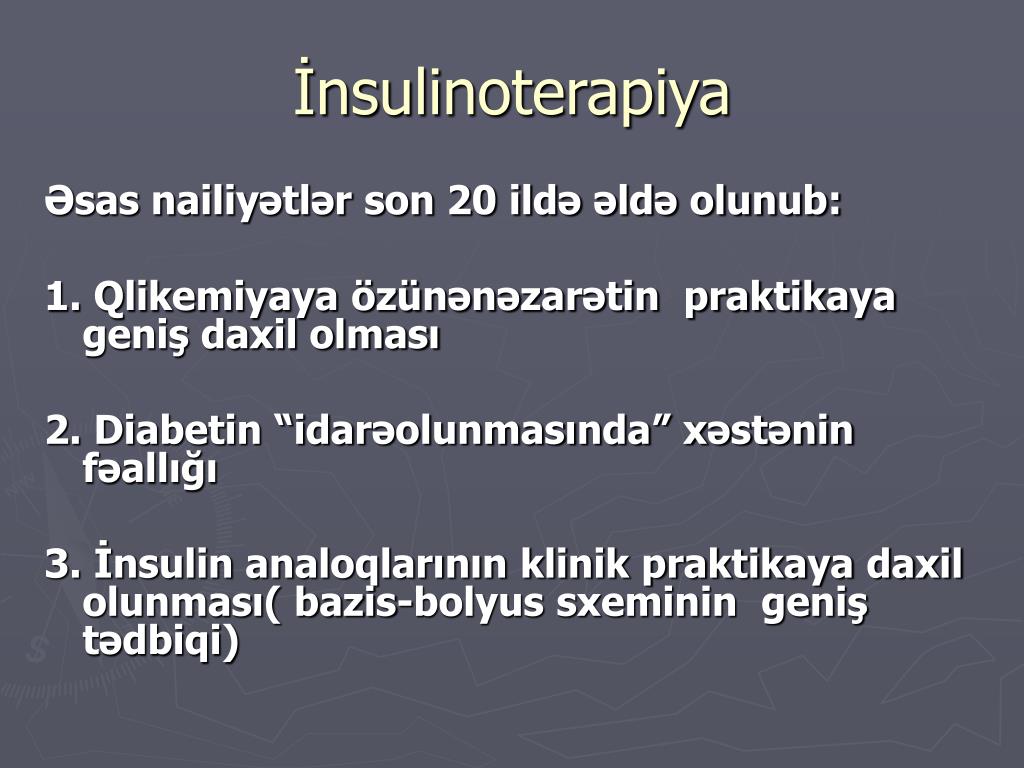 PPT - Mühazirə 3 Şəkərli Diabetin müalicə prinsipləri PowerPoint ...