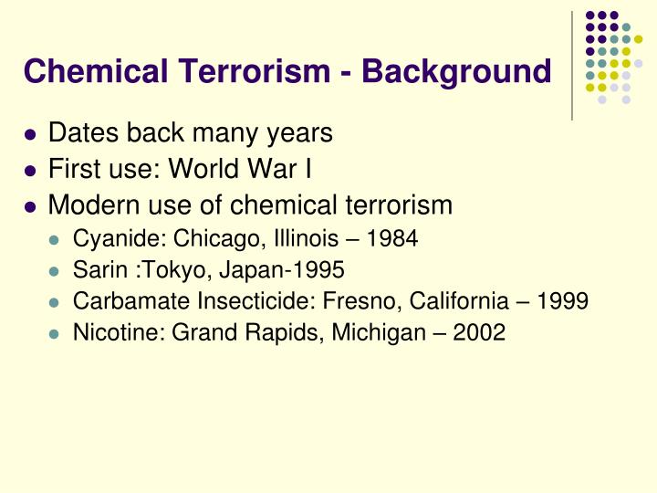 PPT - Chemical Terrorism PowerPoint Presentation - ID:3257377