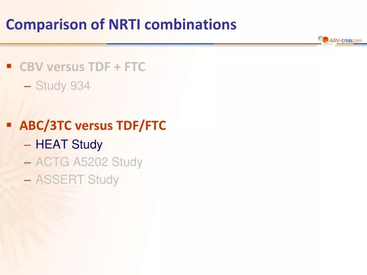 PPT - Comparison of NRTI combinations PowerPoint Presentation, free ...