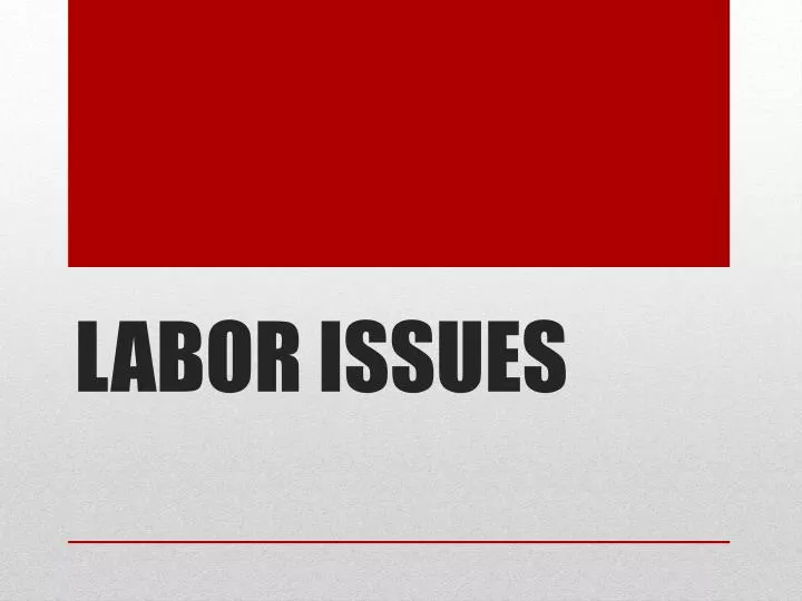 PPT - LABOR ISSUES PowerPoint Presentation, free download - ID:3257559