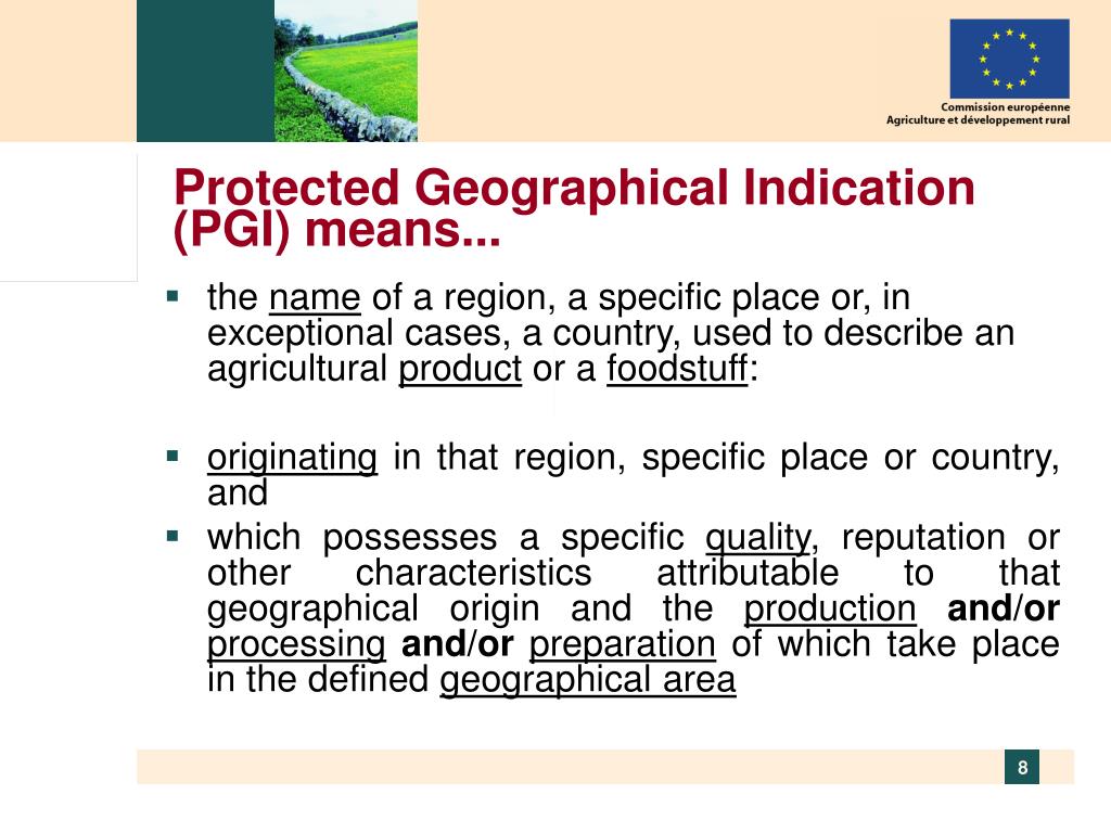 PPT - Geographical Indications: A Success Story of European Agriculture ...