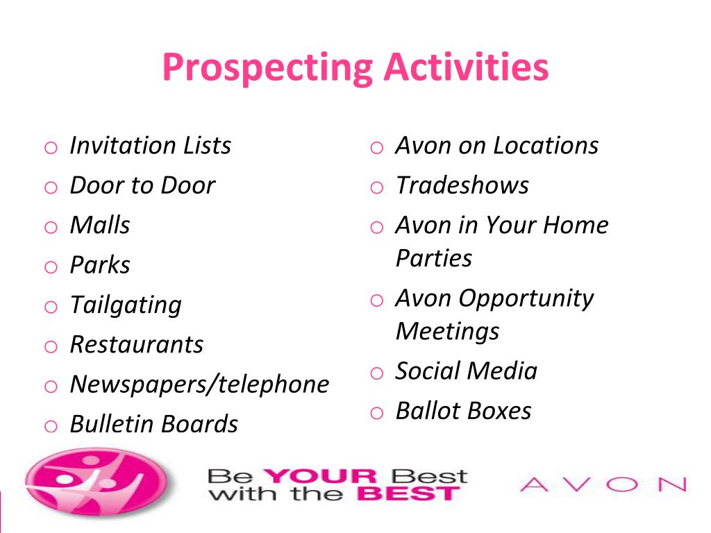 PPT - Welcome Avon Canada Sales Leaders Prospecting & Appointing ...