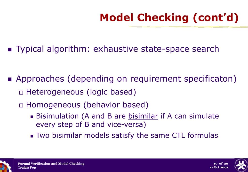 Ppt Formal Verification And Model Checking Powerpoint Presentation