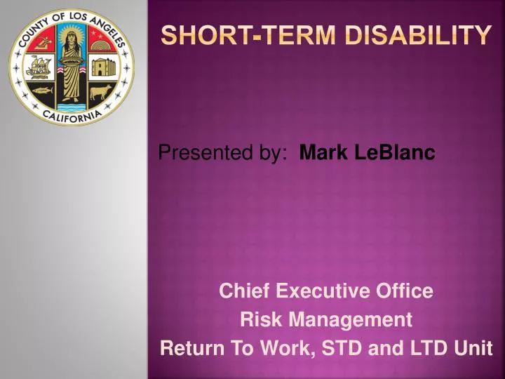 PPT - Short-term disability PowerPoint Presentation, free download - ID ...
