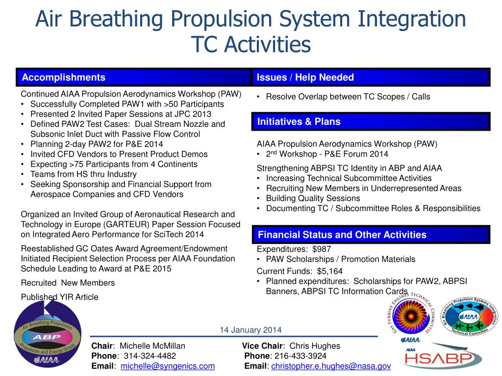 PPT - ABP TCs Joint Meeting 2014 Science and Technology Forum 13-17 ...
