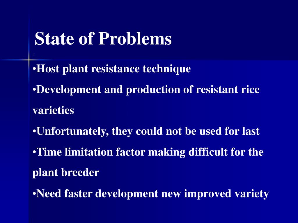 PPT - Improvement of Brown Plant Hopper Resistant Rice in Lower ...