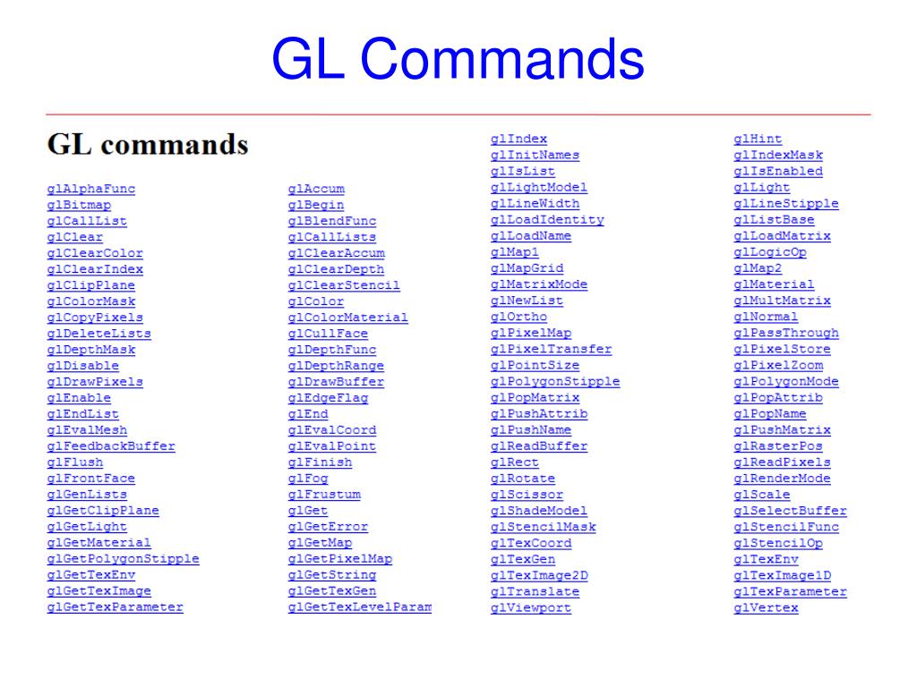Ppt Opengl 1 Angel Chapter 2 Opengl Programming And Reference Guides Angel Other Sources