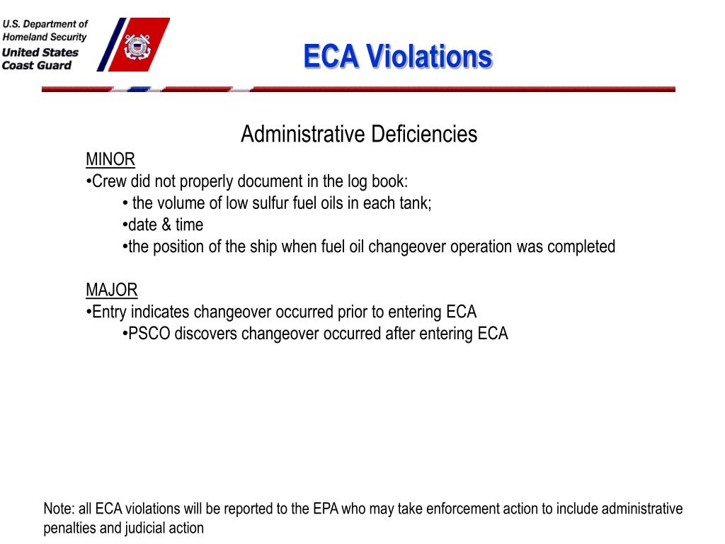 PPT - North American ECA What to expect from the Coast Guard ...