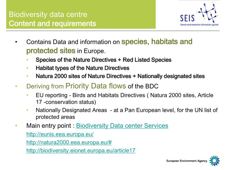 PPT - Biodiversity data centre Content and requirements PowerPoint ...