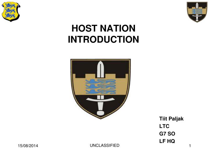 PPT - HOST NATION INTRODUCTION PowerPoint Presentation, free download ...