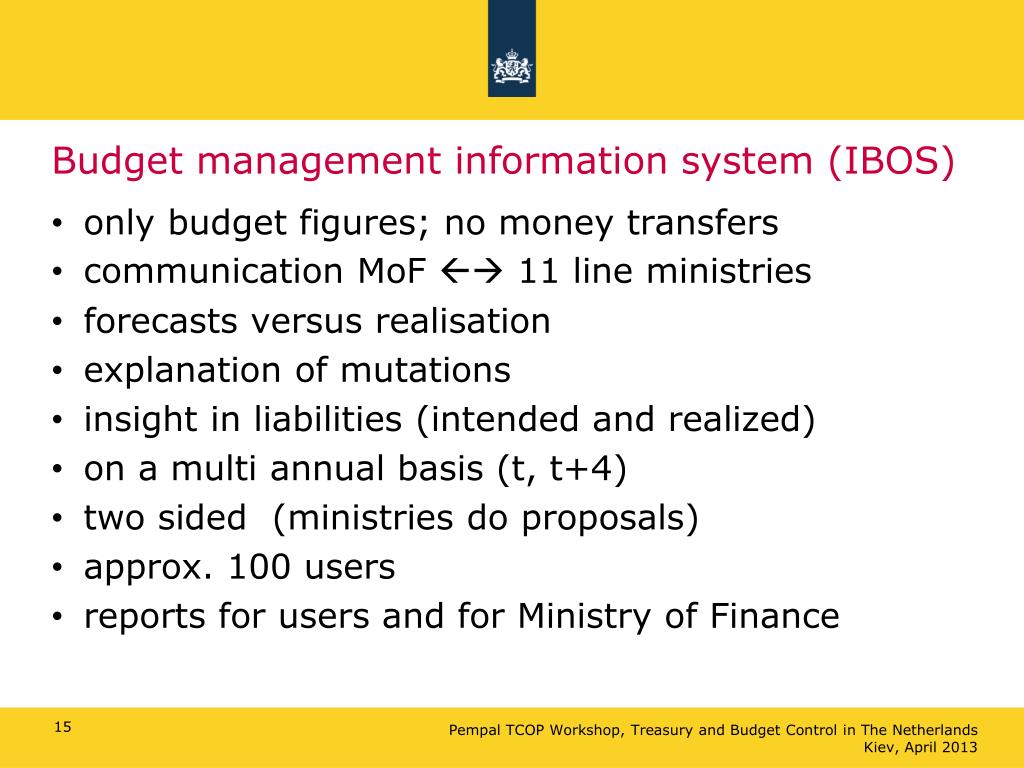 PPT - Arjan Vos dep. Head Central Accounting Department, Ministry of ...