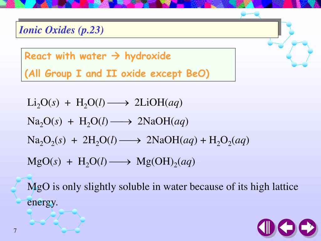 PPT - Periodic Relationship among the Oxides of the Elements Li to Cl ...