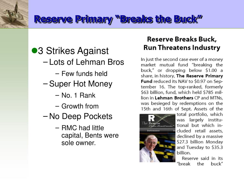PPT - Money Market Mutual Funds: What You Need to Know Today ”Breaking ...