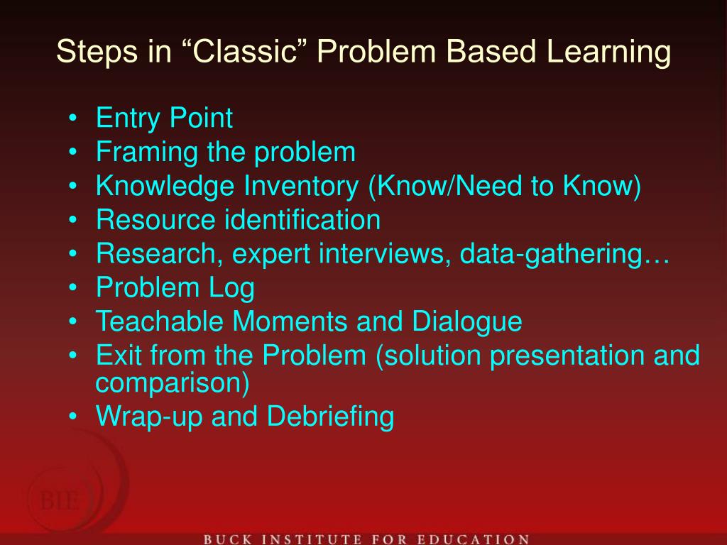 PPT - Using the Problem Based Approach for Designing and Implementing ...
