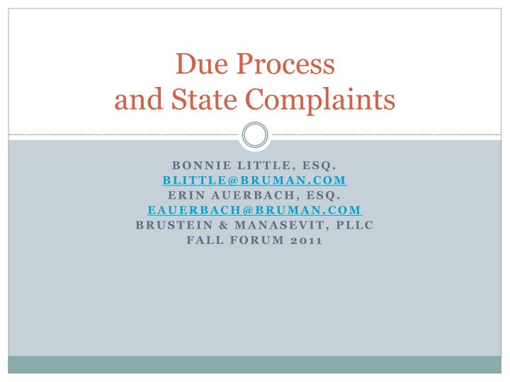 PPT - Due Process and State Complaints PowerPoint Presentation, free ... PPT - Due Process and State Complaints PowerPoint Presentation, free ...