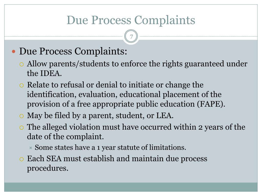 PPT - Due Process and State Complaints PowerPoint Presentation, free ... PPT - Due Process and State Complaints PowerPoint Presentation, free ...