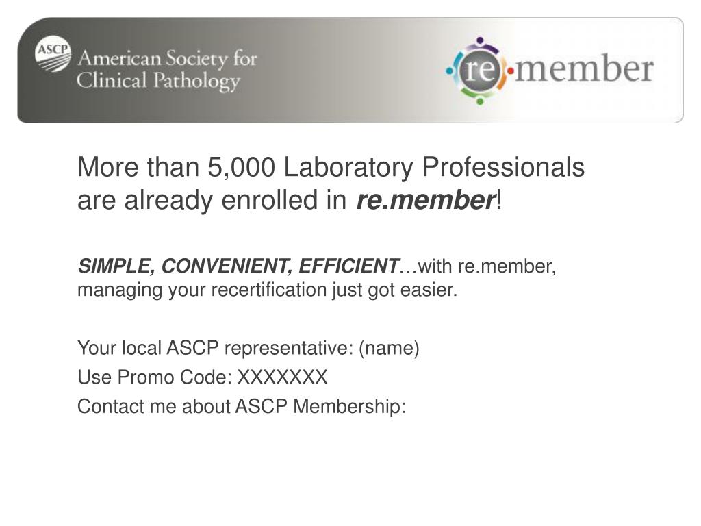 PPT - ASCP Membership Saves time Saves money Eliminates paperwork ...