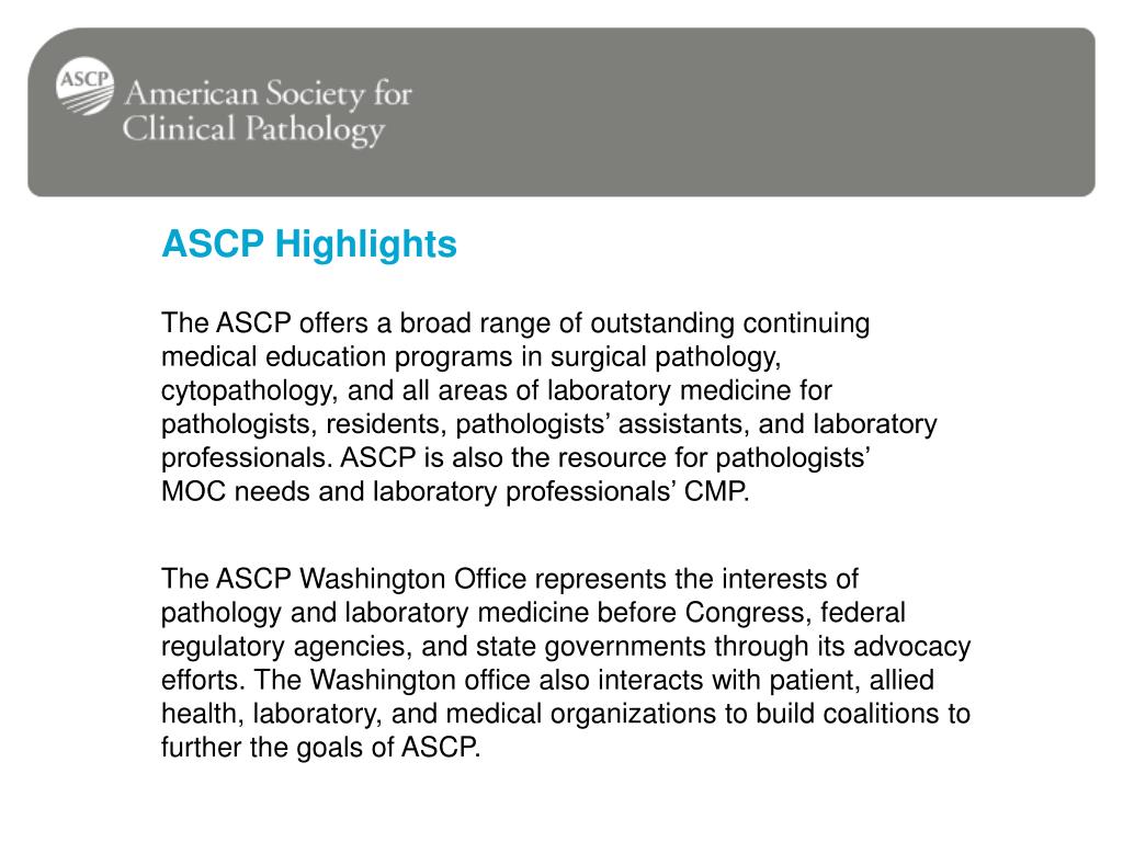 PPT - ASCP Membership Saves time Saves money Eliminates paperwork ...